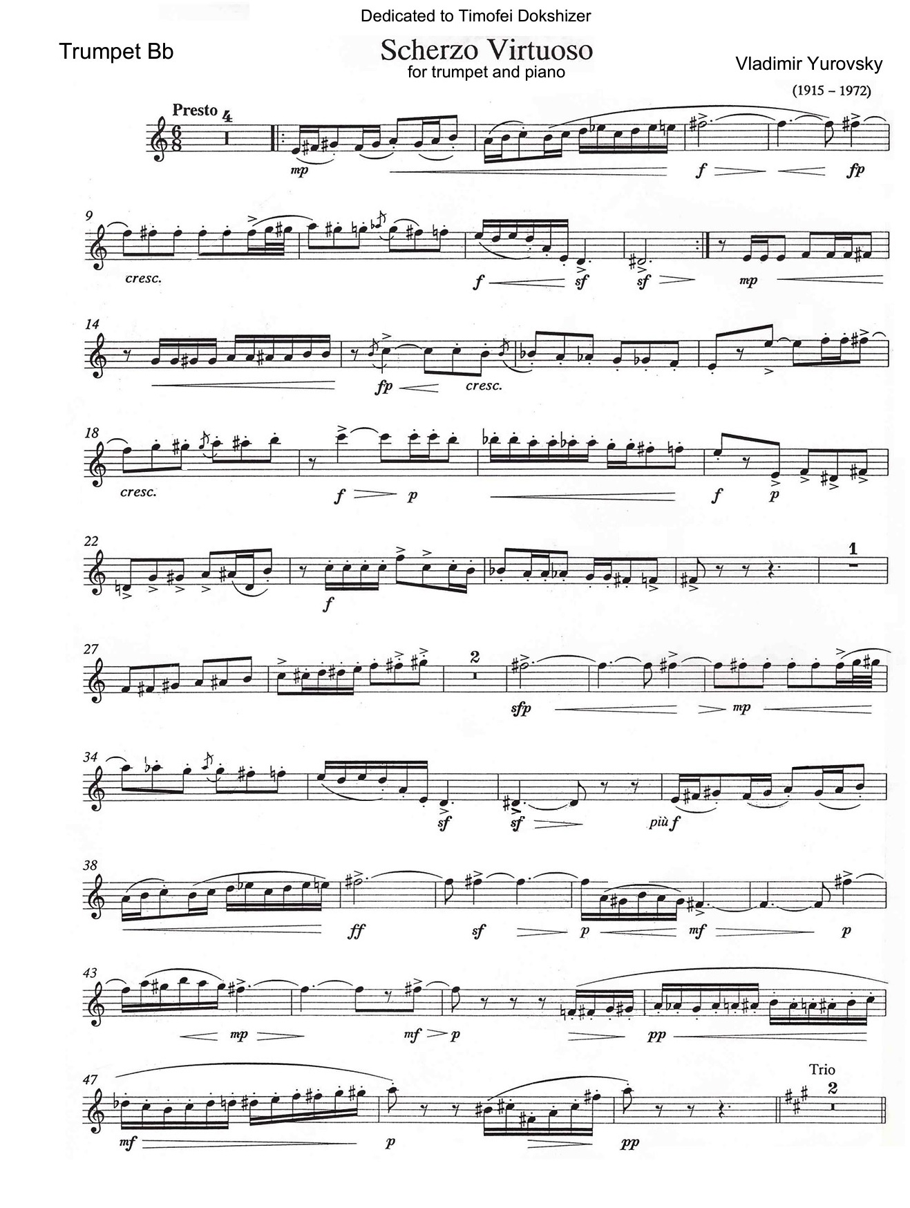 Yurovsky, Vladimir – Scherzo Virtuoso