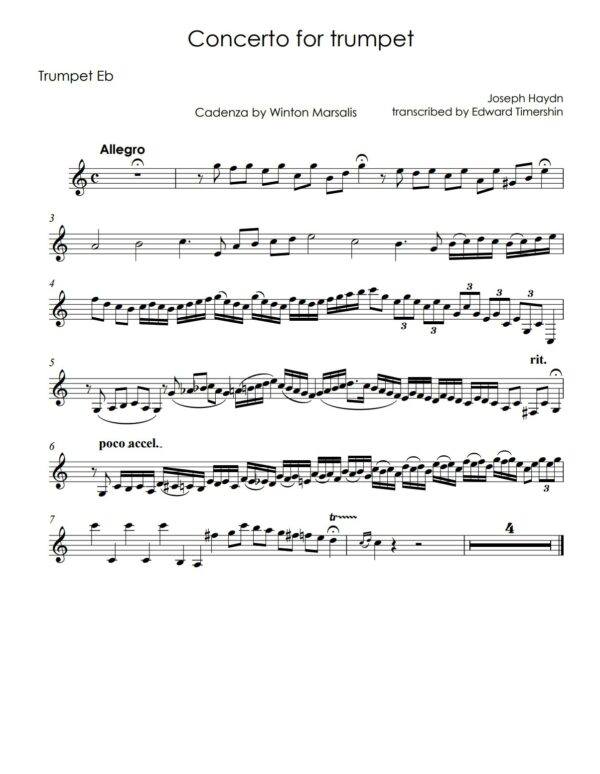 Haydn, Joseph – Trumpet Concerto in E flat major