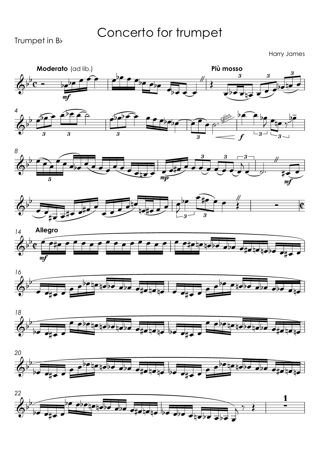 James, Harry – Concerto for Trumpet